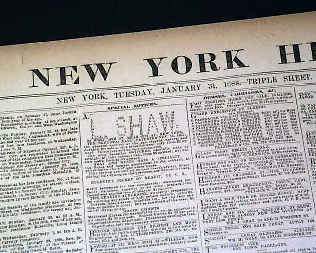 Historic Newspapers For Sale - Original Rare Newspapers ...
