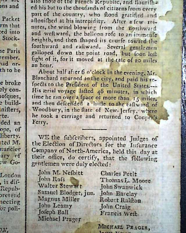 The first balloon flight in North America... - RareNewspapers.com