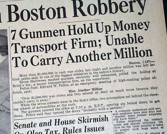 The infamous Brinks robbery... - RareNewspapers.com