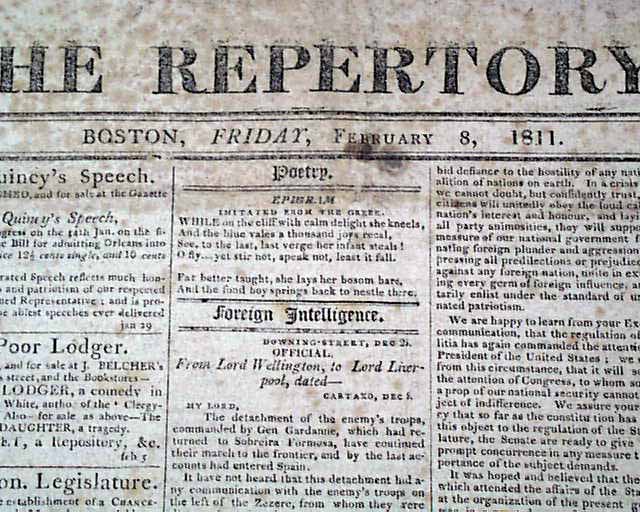 French Decrees - 1811 James Monroe... - RareNewspapers.com