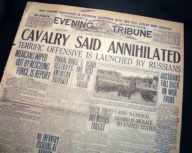 1916 Battle of Parral... Mexico... - RareNewspapers.com