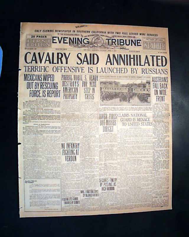 1916 Battle of Parral... Mexico... - RareNewspapers.com