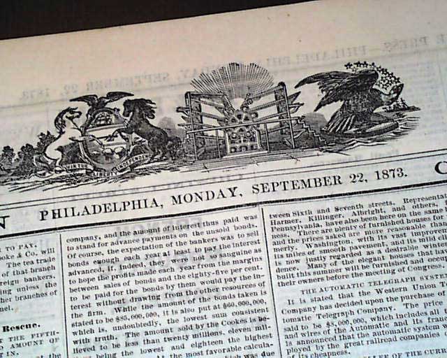 The financial panic of 1873... - RareNewspapers.com