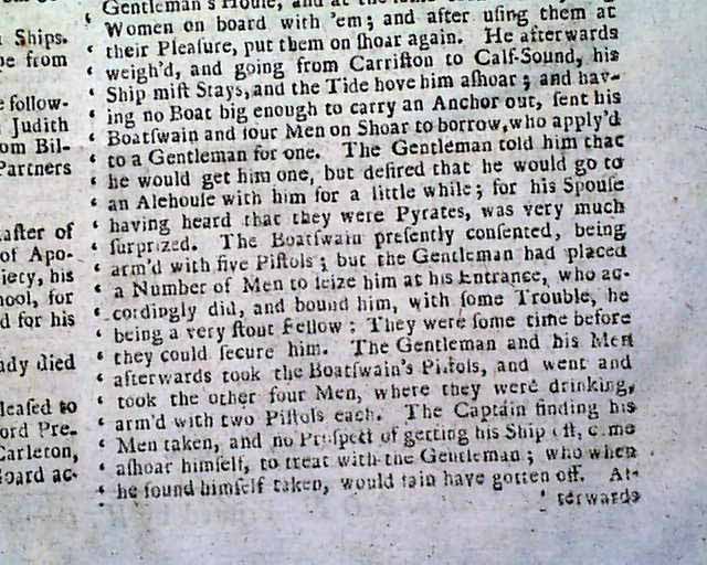 Notorious pirate John Gow... - RareNewspapers.com