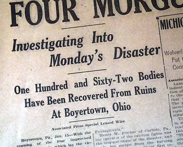 1908 Rhoads Opera House Fire... Boyertown PA... - RareNewspapers.com