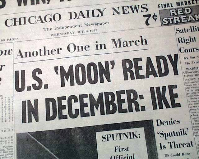 Soviets shock the world: Sputnik is launched... - RareNewspapers.com