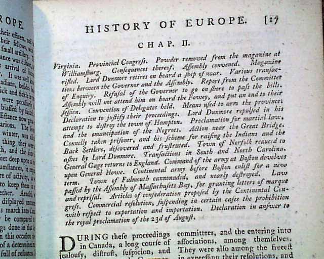 Declaration of Independence in the Annual Register of 1776 ...