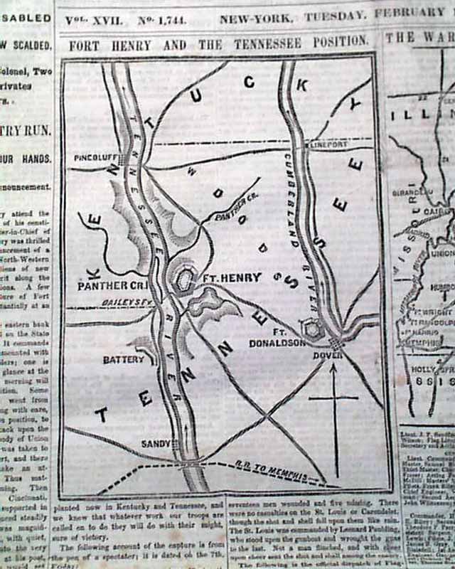 Fort Henry, Tennessee captured... - RareNewspapers.com