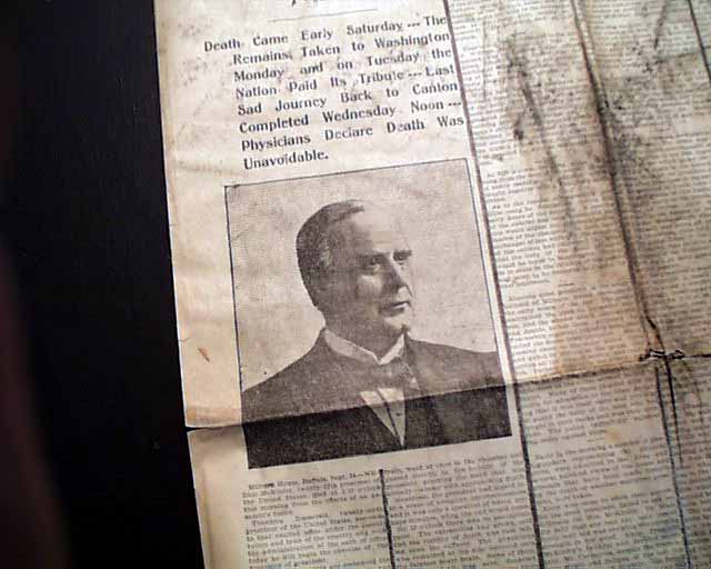 President William McKinley assassinated... - RareNewspapers.com