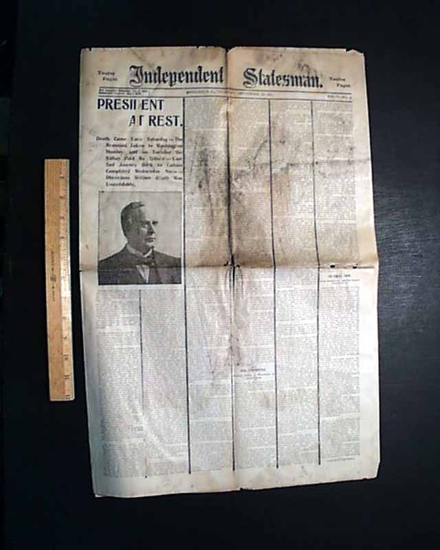 President William McKinley assassinated... - RareNewspapers.com
