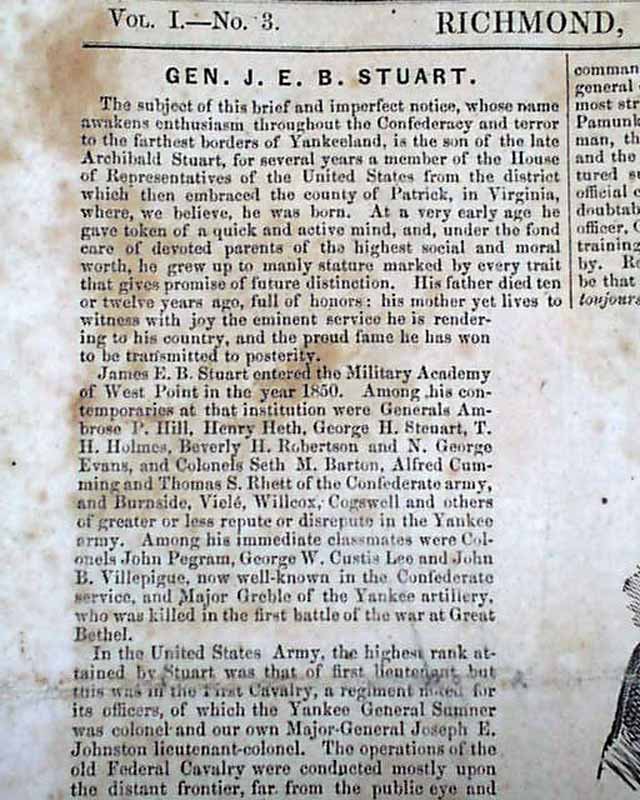 General J.E.B. Stuart... The Confederate version of "Harper's Weekly ...