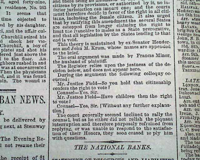 Pair of issues on Virginia Minor before the Supreme Court ...