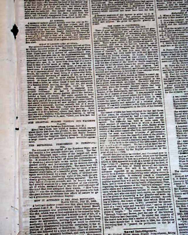 1860 Great Meteor... - RareNewspapers.com