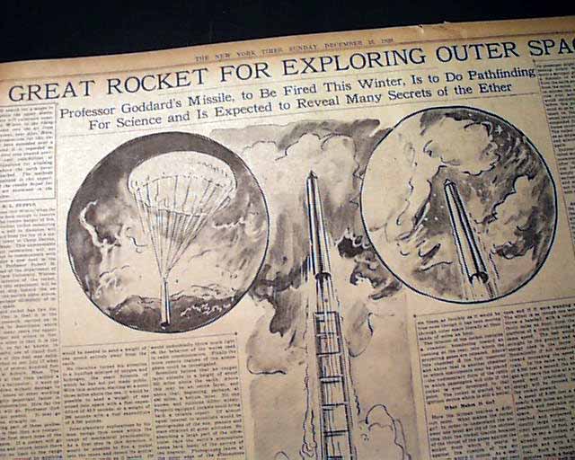 1929 Robert Goddard.... early rockets..... - RareNewspapers.com