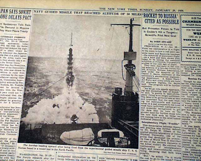 1950 long range rockets flight.... - RareNewspapers.com