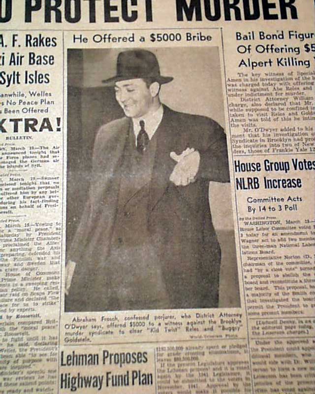 Murder, Inc. case... informant Abe Reles... - RareNewspapers.com