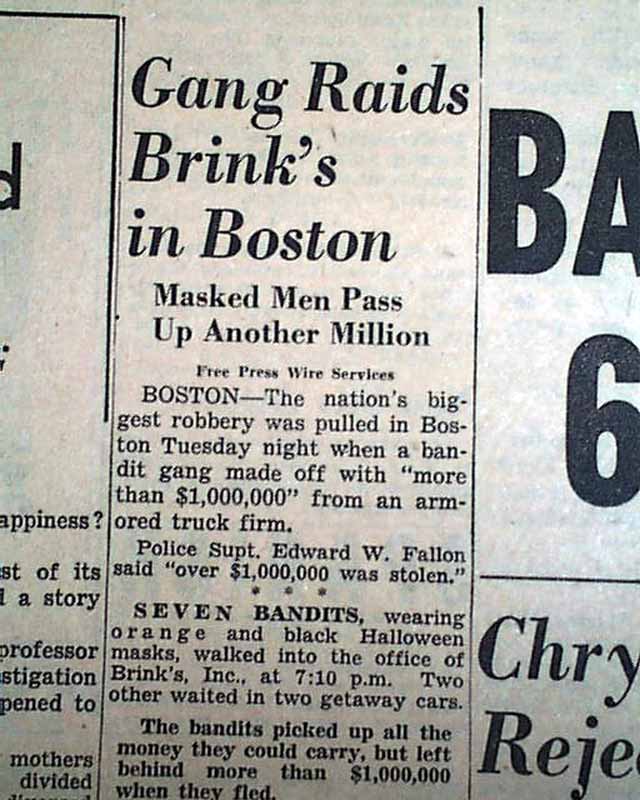 The infamous Brinks robbery... - RareNewspapers.com