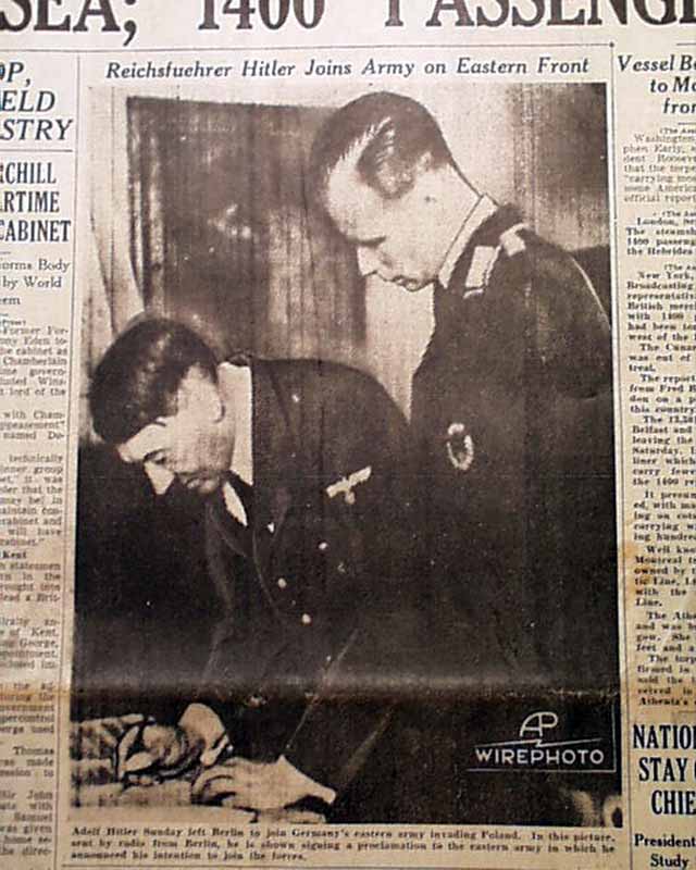 SS Athenia sunk by Germany... - RareNewspapers.com