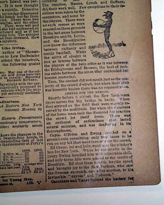 Great issue on the 1889 World Series... - RareNewspapers.com