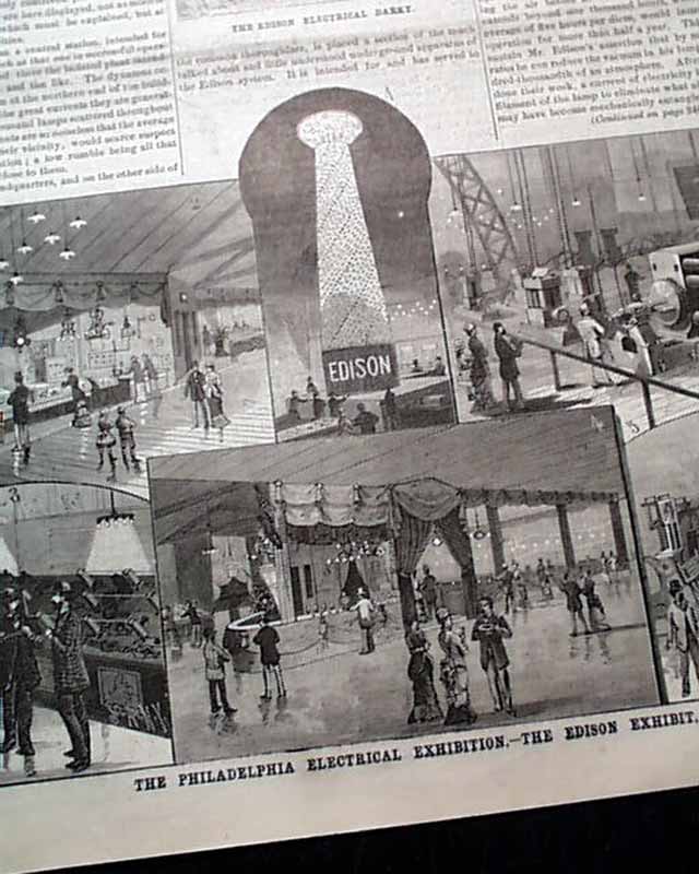 Edison at the Philadelphia Electrical Exhibition... - RareNewspapers.com