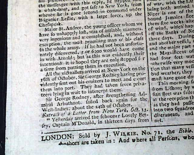 The Benedict Arnold/Major Andre treason plot... - RareNewspapers.com
