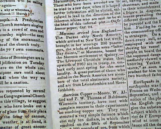 Early on British Mormons coming to America... - RareNewspapers.com