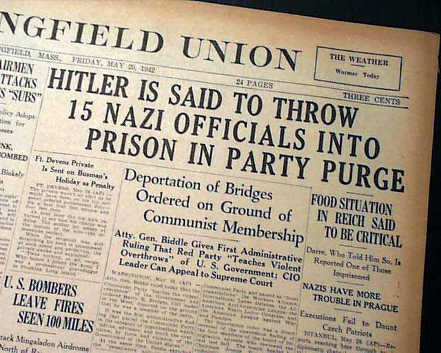 Adolph Hitler purges Nazi officials... - RareNewspapers.com