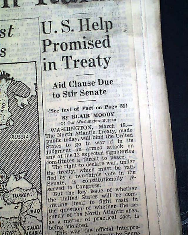 NATO Ratified... North Atlantic Alliance... - RareNewspapers.com