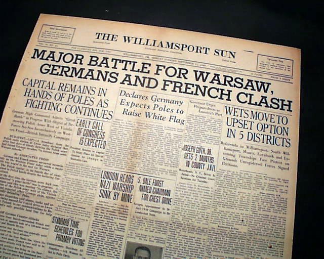 World War II beginning.... - RareNewspapers.com