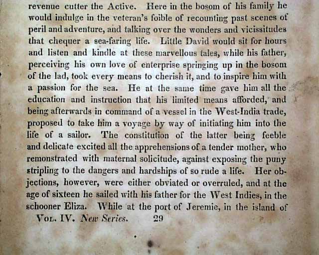 Nice engraving of Captain David Porter... - RareNewspapers.com