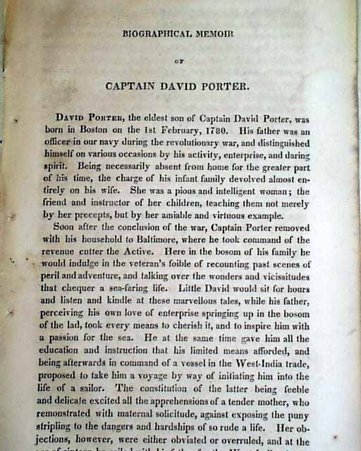 Nice engraving of Captain David Porter... - RareNewspapers.com