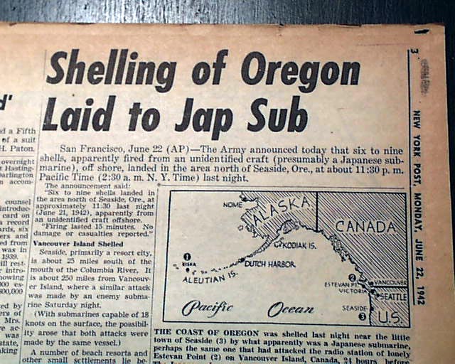 Japanese attack Oregon... - RareNewspapers.com