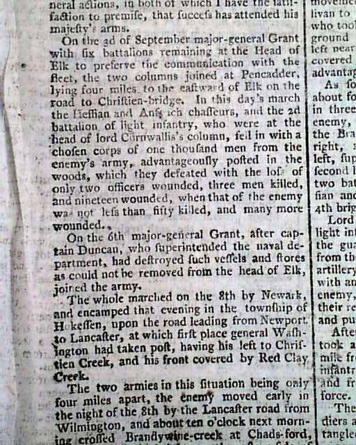 Battles Of Brandywine And Germantown Incredible Detail