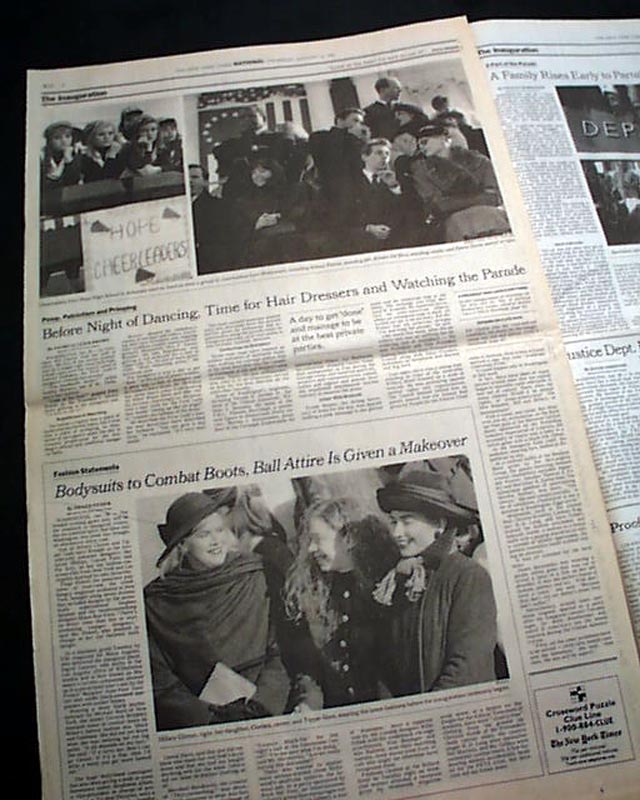 Clinton is sworn into office... first term - RareNewspapers.com
