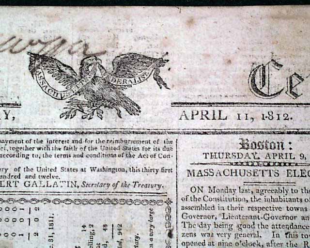 1812 James Madison Embargo Act... - RareNewspapers.com