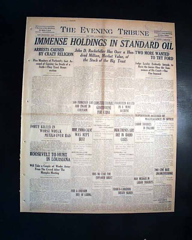 1907 Standard Oil case.... John D. Rockefeller... - RareNewspapers.com