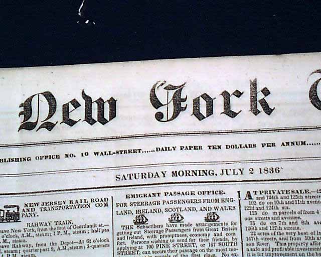 James Madison death in 1836.... - RareNewspapers.com