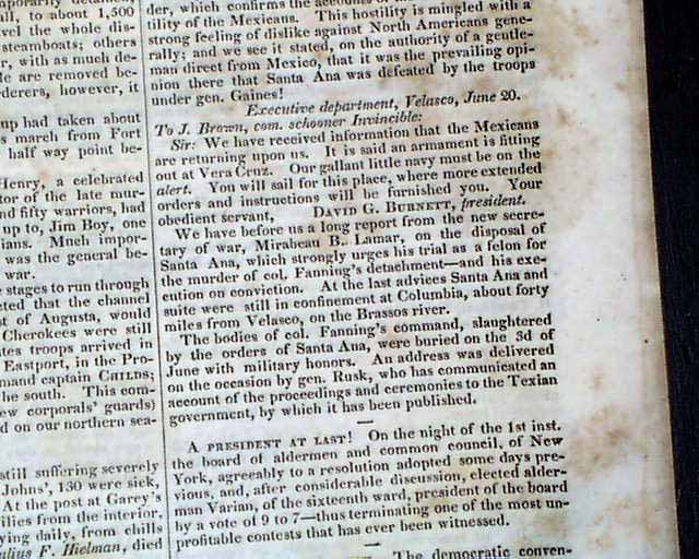 The Texas war for independence... - RareNewspapers.com