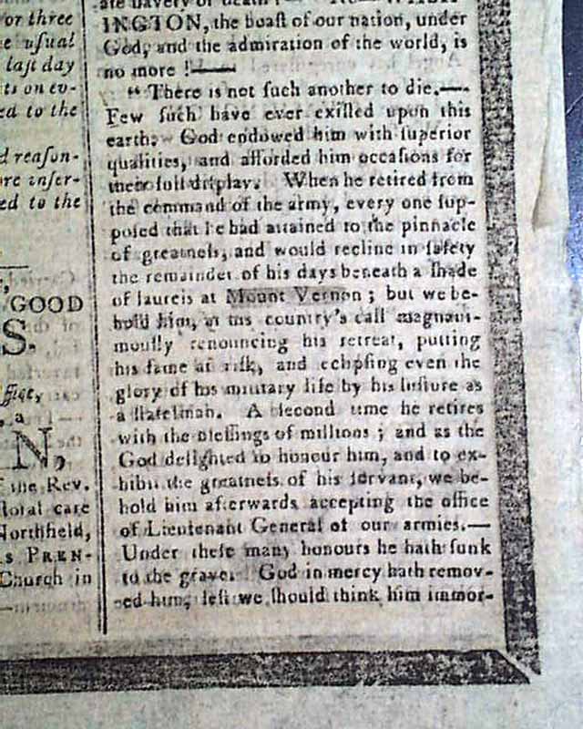 Terrific issue on the death & funeral of Washington: the "mourning ...