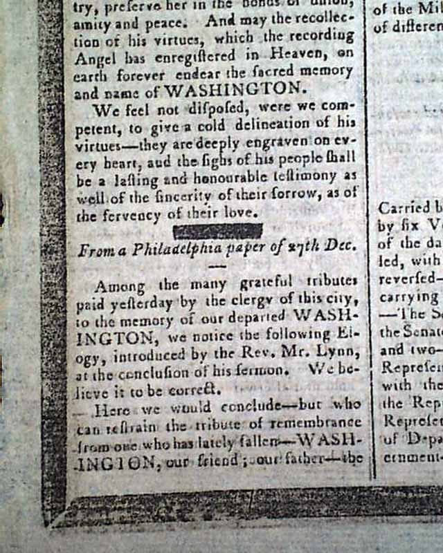 Terrific issue on the death & funeral of Washington: the "mourning ...