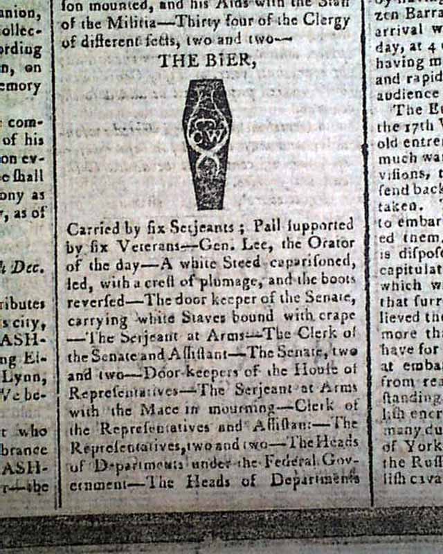 Terrific issue on the death & funeral of Washington: the "mourning ...