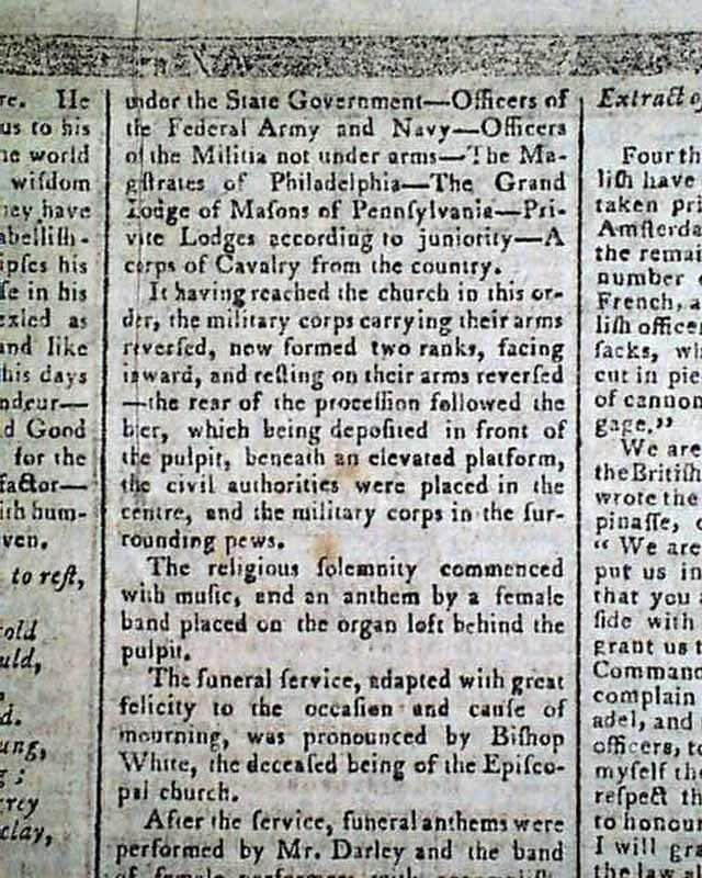 Terrific issue on the death & funeral of Washington: the "mourning ...