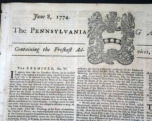 "Letter to the Inhabitants of the British Colonies..." plus so much ...