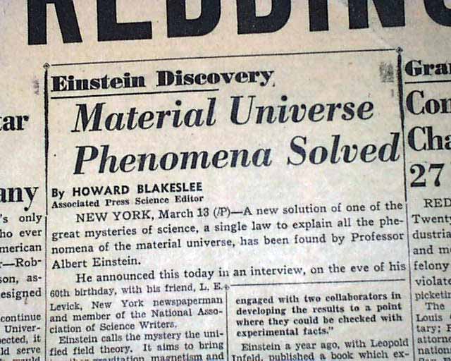 1939 Albert Einstein & the Creation of the Universe ...