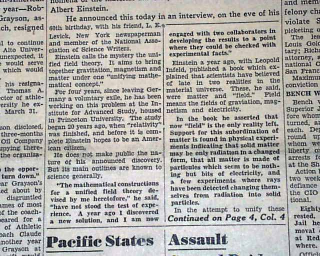 1939 Albert Einstein & the Creation of the Universe ...