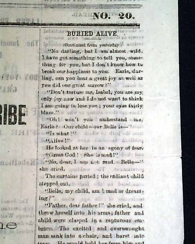 1874 Old West Newspaper From Stockton CA...... - RareNewspapers.com