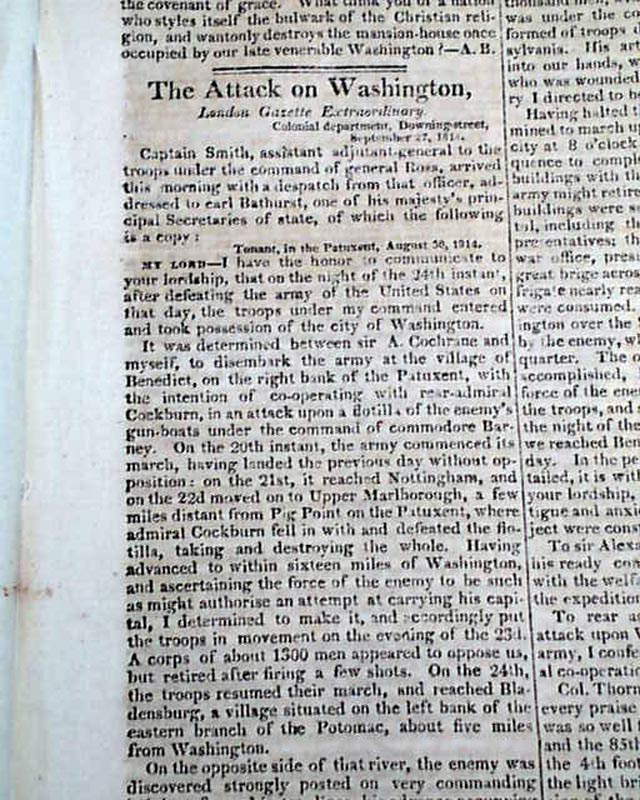 The British destroy Washington, D.C. in the War of 1812 ...