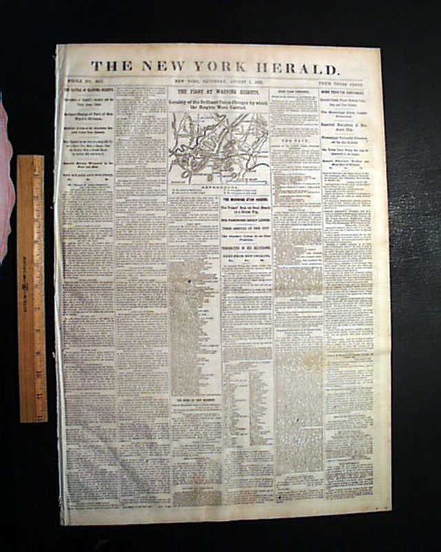 Battle map of Wapping Heights, Virginia... - RareNewspapers.com