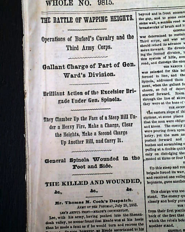Battle map of Wapping Heights, Virginia... - RareNewspapers.com