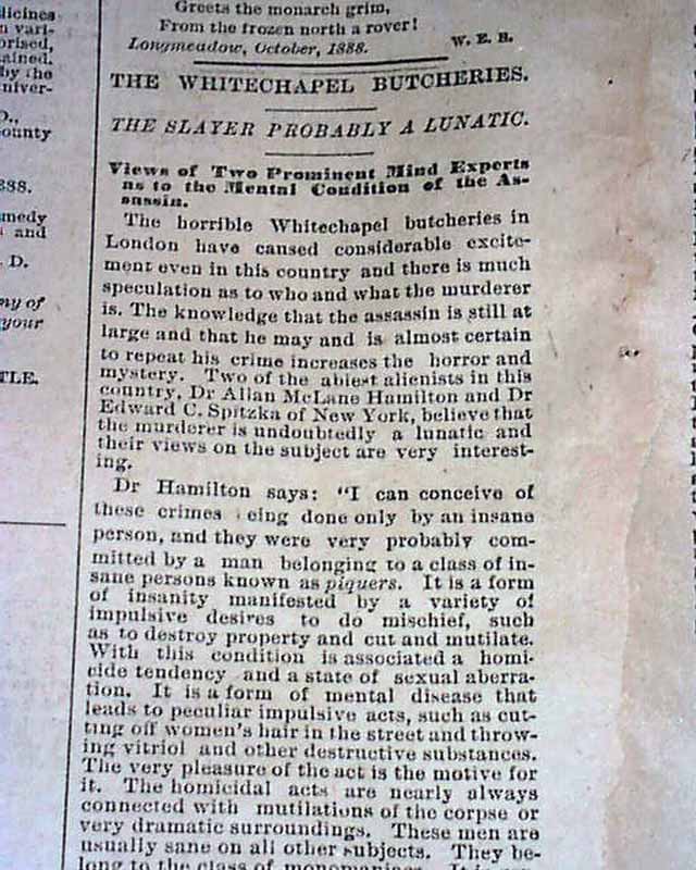 Nice Jack the Ripper newspaper... - RareNewspapers.com